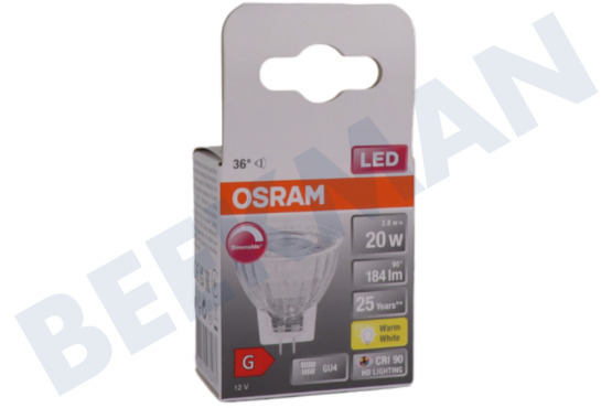 Osram 4058075433083 LED SUPERSTAR MR11 12V Dimbaar Osram 4058075433083 LED SUPERSTAR MR11 12V Dimbaar