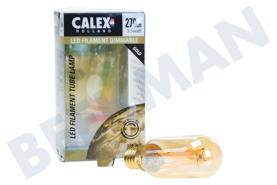 Calex 425498 Calex LED Volglas Filament 3, 5W E14 Gold