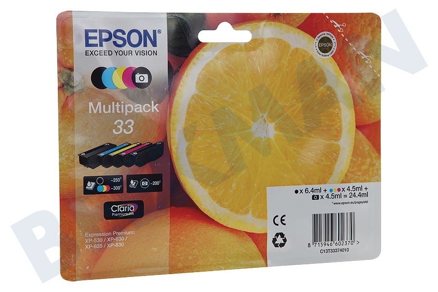 Epson 2890560 T3337 Epson 33 Multipack Epson printer