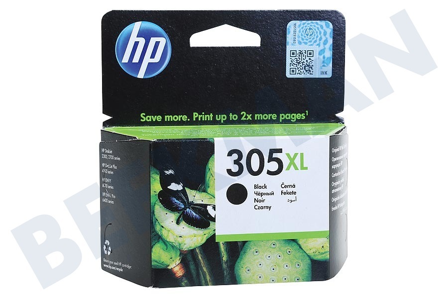 HP Hewlett-Packard HP-3YM62AE 3YM62AE HP 305 Black XL